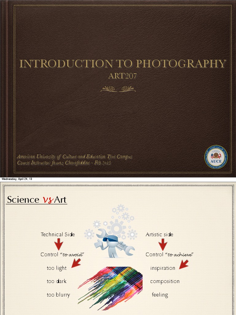Intro To Photography Lectures | PDF | Composition (Visual Arts) | Color