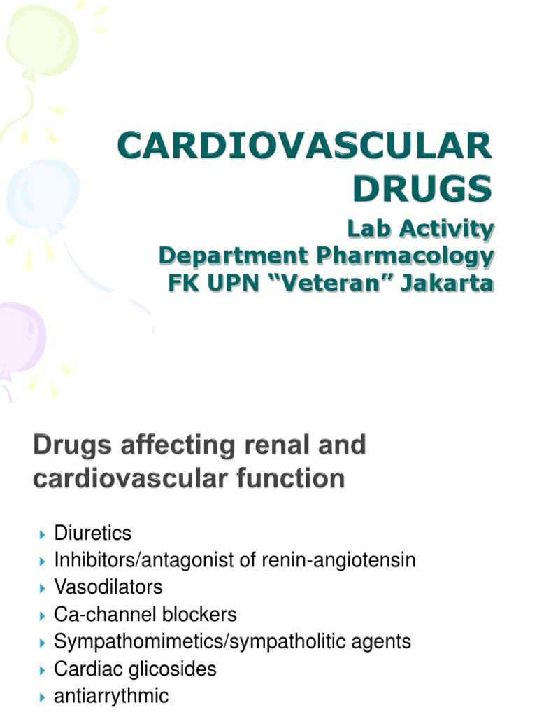 Pharmacology of Cardiovascular Drugs | PDF