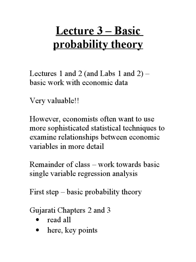 Ec203I2EE Lec3 KT | PDF | Probability Theory | Variance