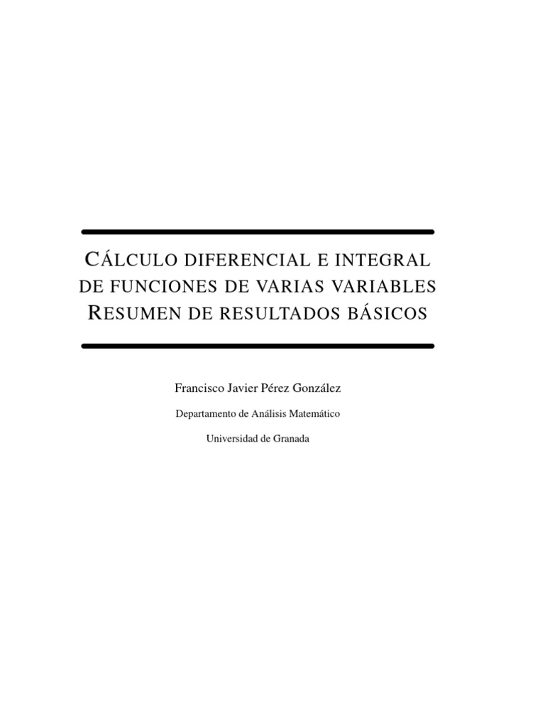 Calculo Diferencial e Integral de Funciones de Varias Variables | PDF | Derivado | Curva