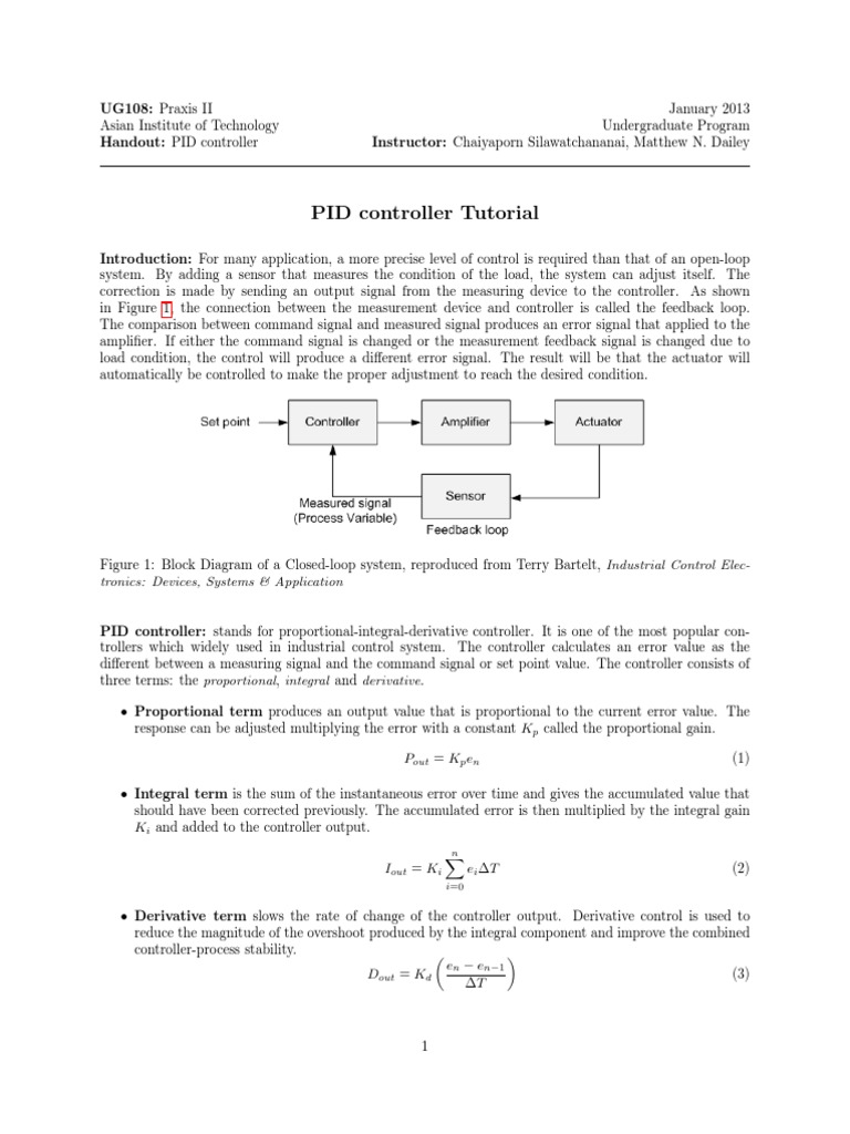 02 PIDcontroller PDF | PDF | Electrical Engineering | Systems Theory