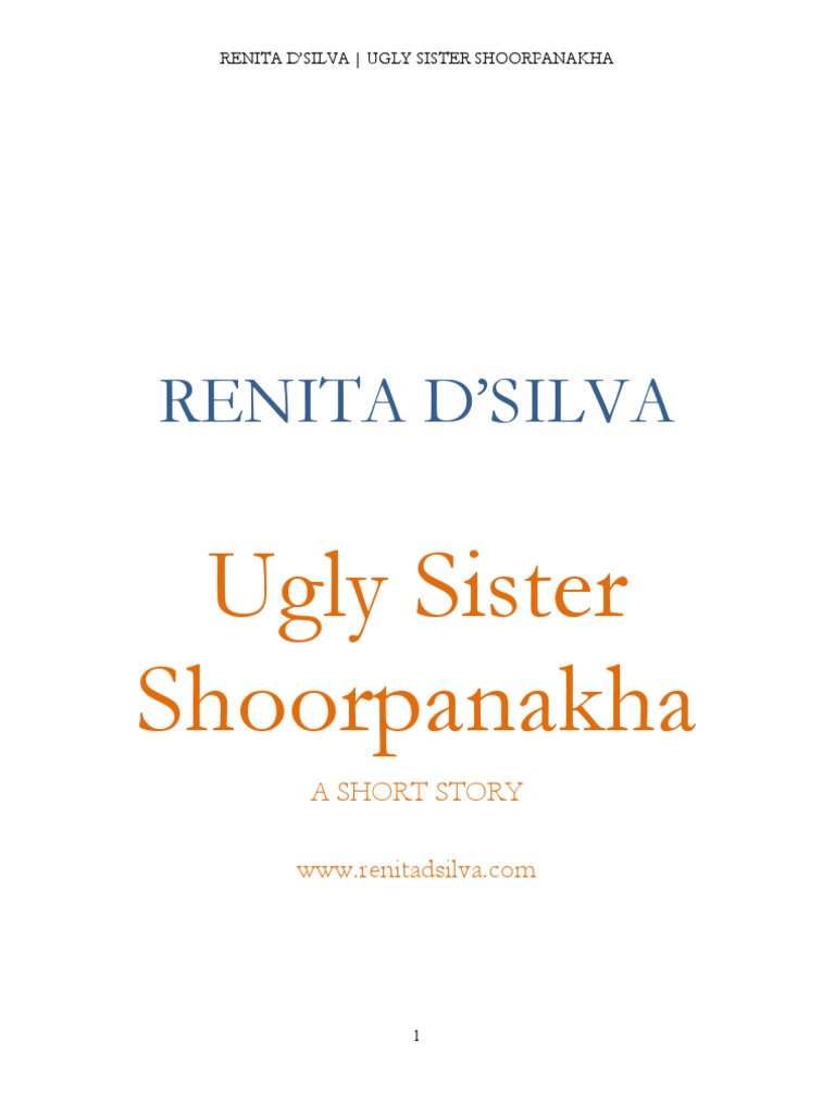 Ugly Sister Shoorpanakha by Renita D'Silva - A Short Story - Indian ...
