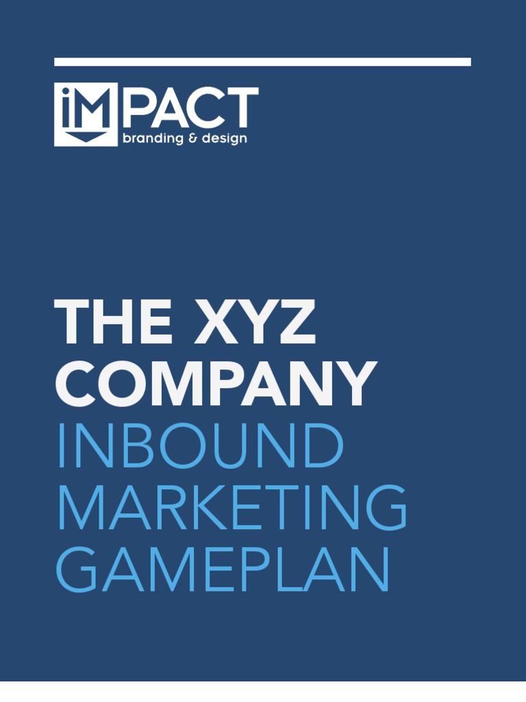 Inbound Marketing GamePlan Sample | PDF | Sales | Search Engine ...