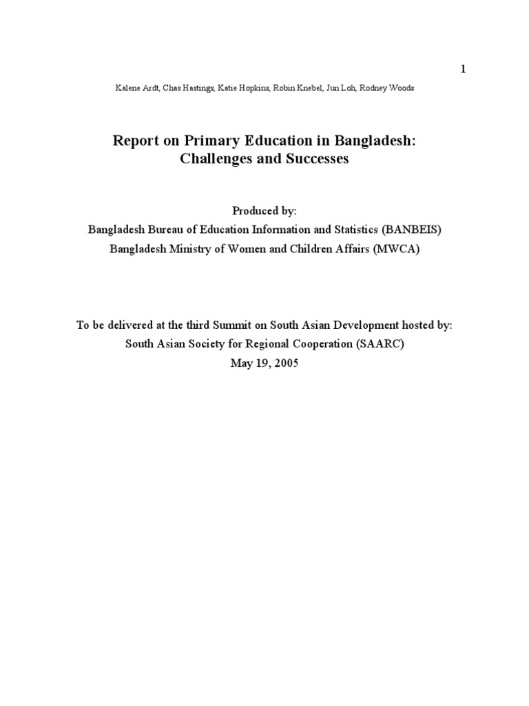 Primary Education Challenges in Bangladesh | PDF