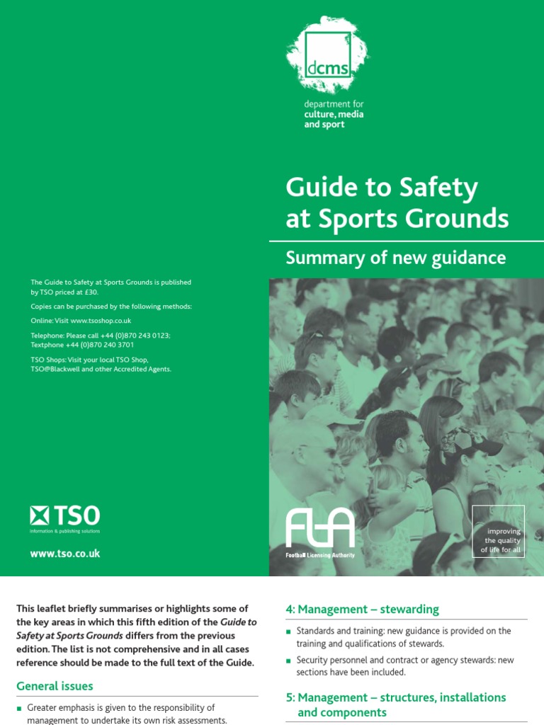 Guide To Safety at Sports Grounds - Summary of New Guidance | PDF