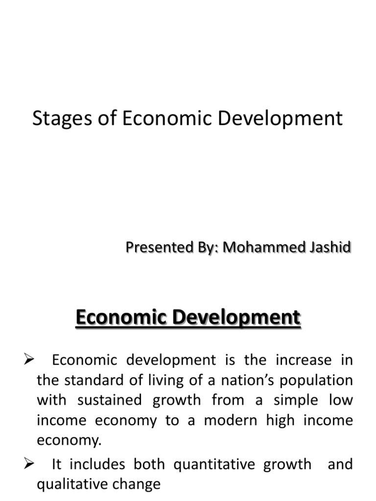 Stages of Economic Development: Analyzing the Key Phases and Factors ...