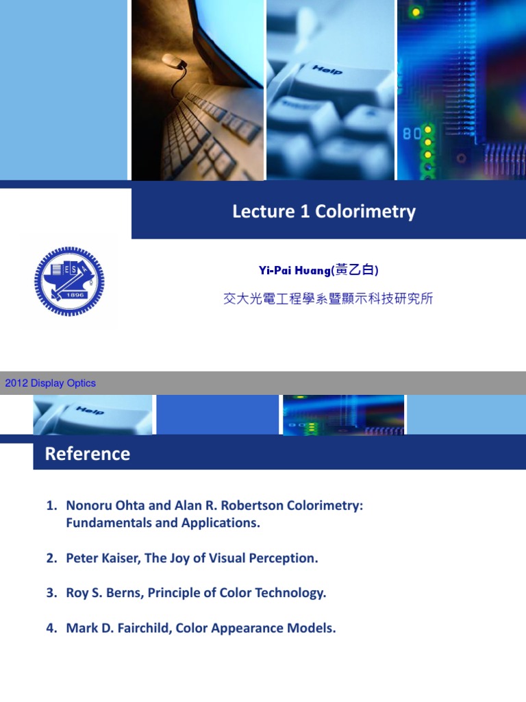 Colorimetry 1008 | PDF | Color | Visual Perception