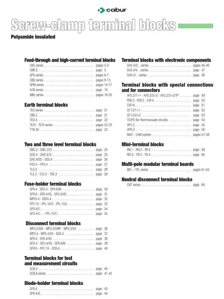Cabur | PDF | Ac Power Plugs And Sockets | Electrical Connector