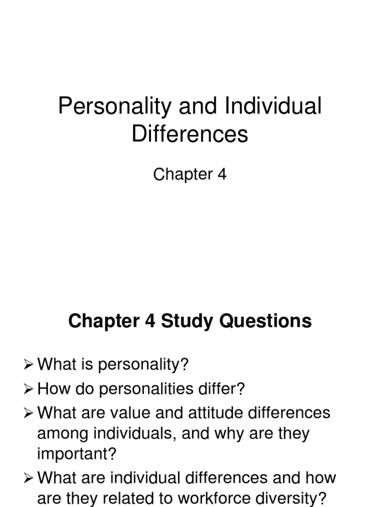 Personality and Individual Differences | PDF | Attitude (Psychology ...