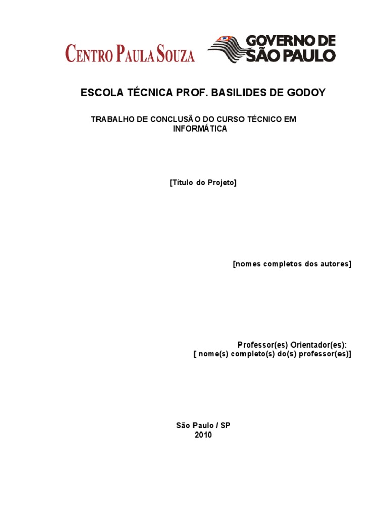 TCC Técnico Informática | PDF | Processo (informática) | Dados