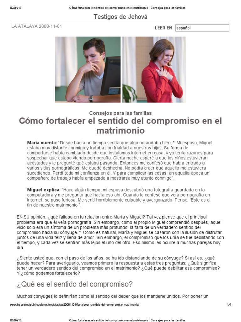 Cómo Fortalecer El Sentido Del Compromiso en El Matrimonio - Consejos ...