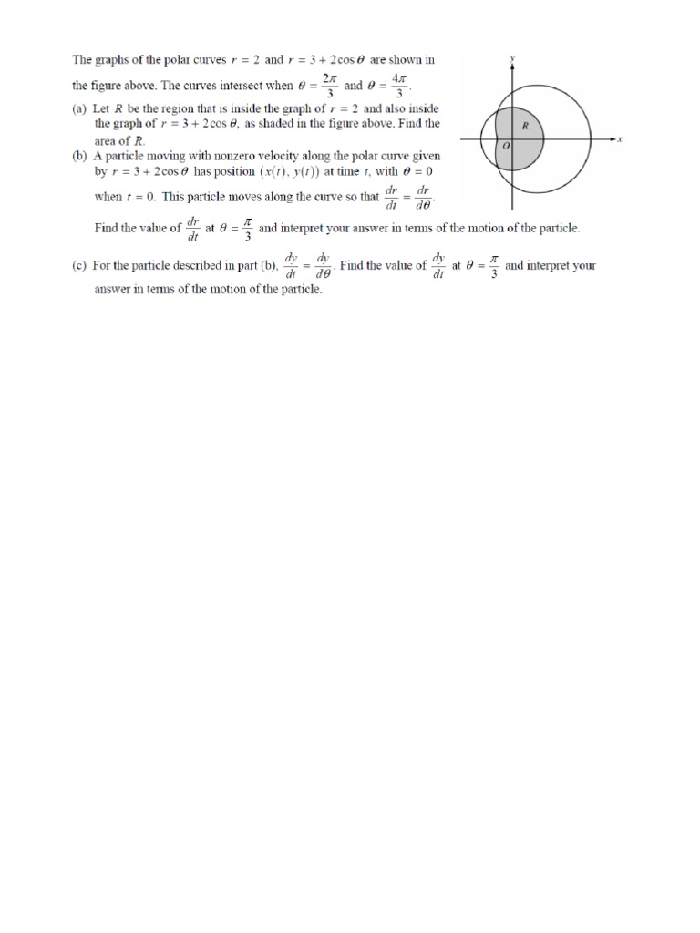 AP CALCULUS BC - FRQ - Polar | PDF | Calculus | Teaching Mathematics