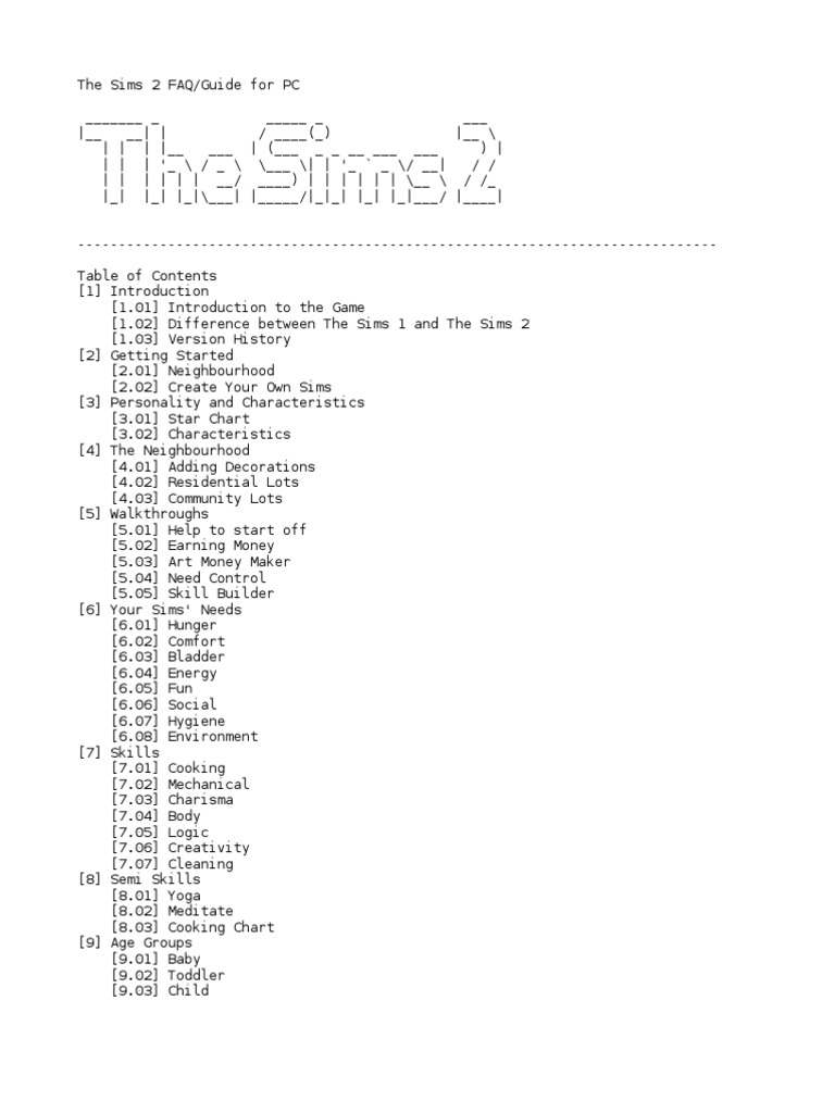 Sims 2 Guide by Back Bench Boys | PDF | Astrological Sign | Leisure