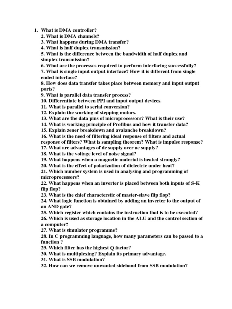 ECE Interview Questions | PDF | Input/Output | Power Inverter