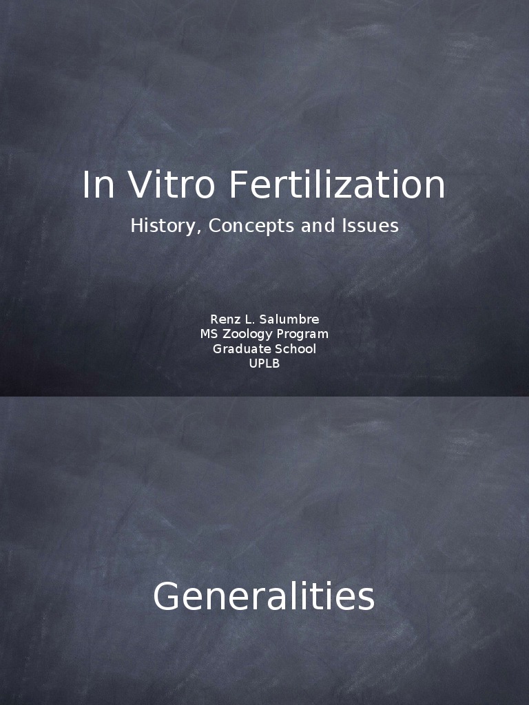 In Vitro Fertilization: History & Methods | PDF | In Vitro ...