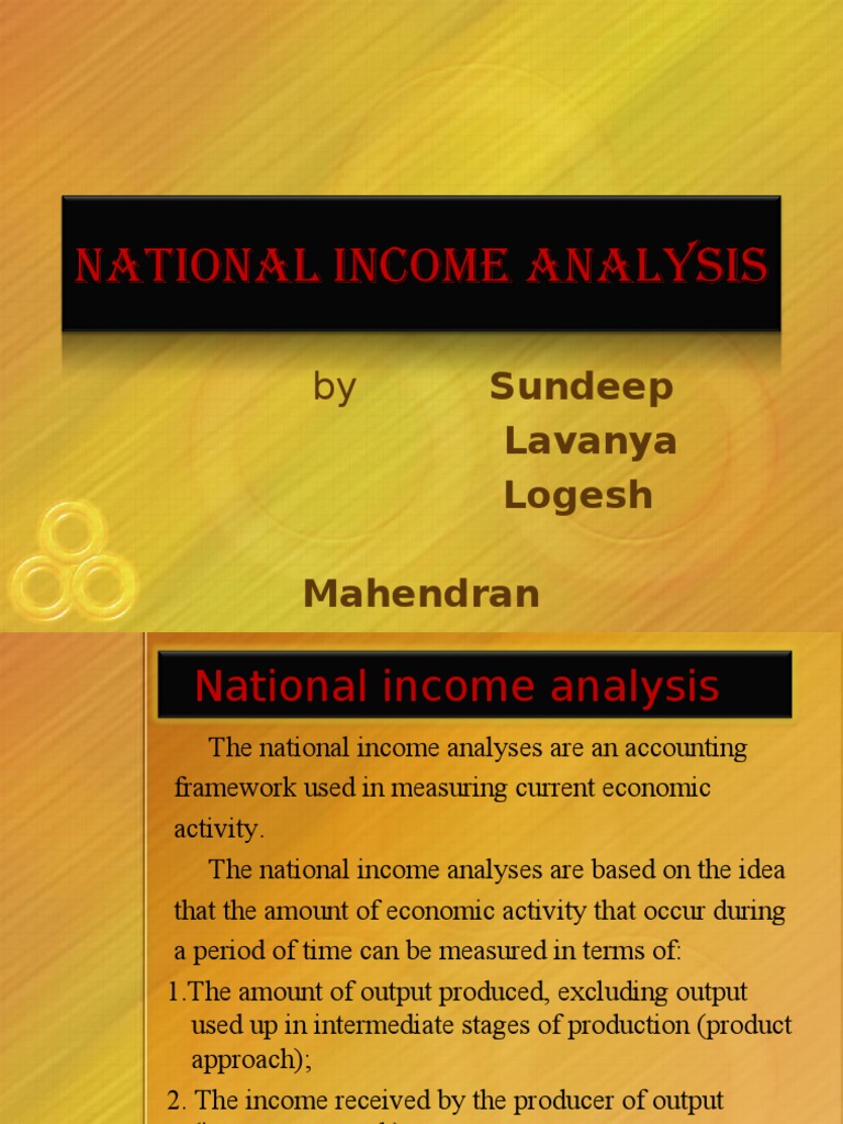 National Income Analysis Overview | PDF | Measures Of National Income ...
