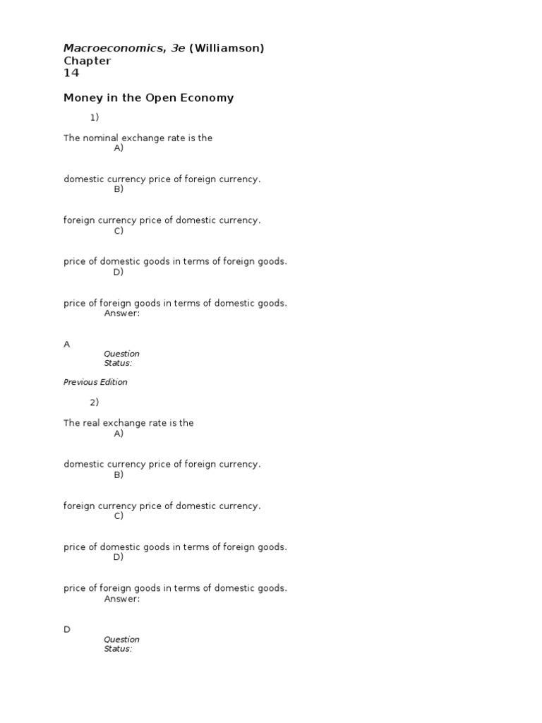 Chap14 Test Bank | Download Free PDF | Fixed Exchange Rate System ...