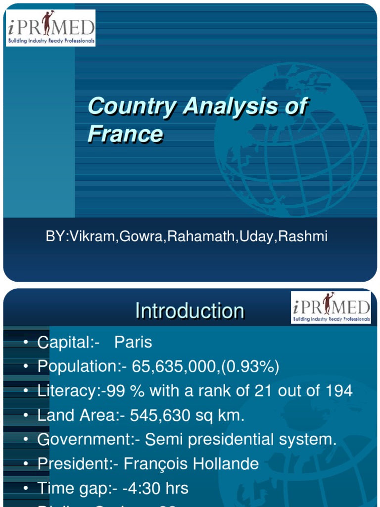 France Country Analysis and Travel Guide | PDF