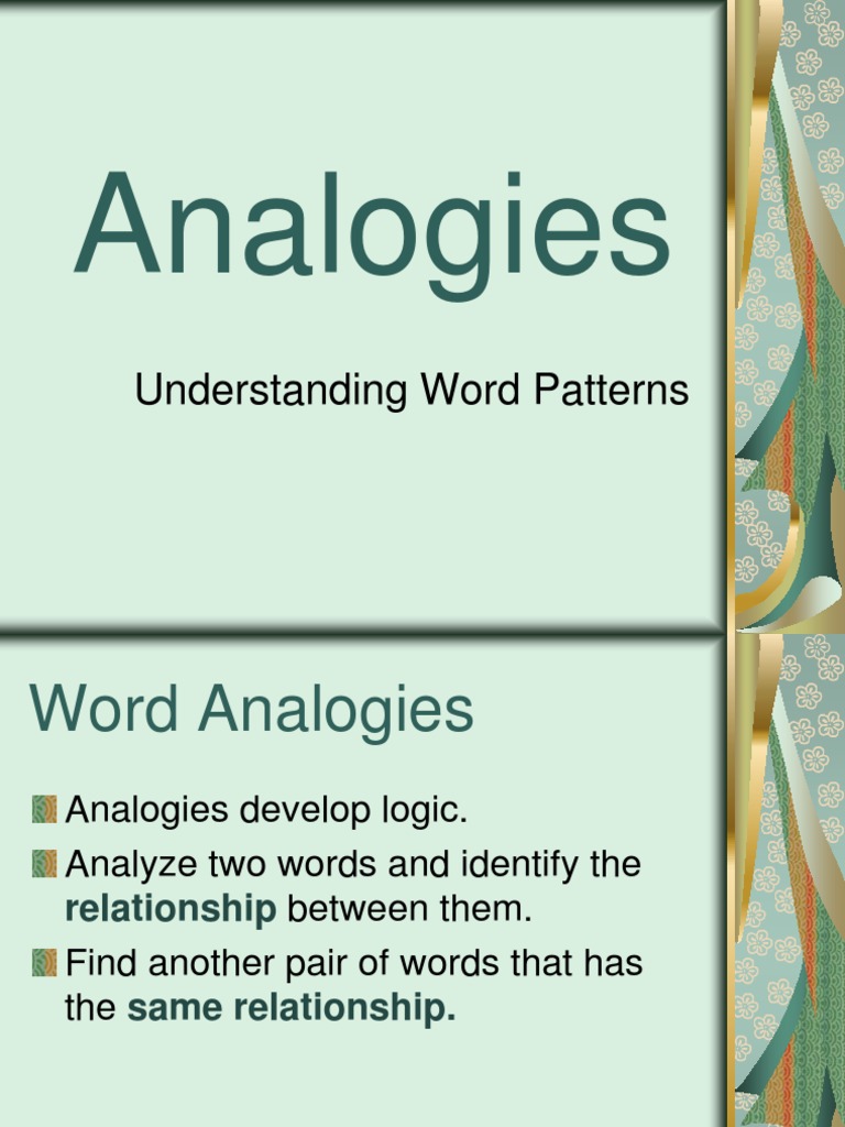 Analogies | Analogy
