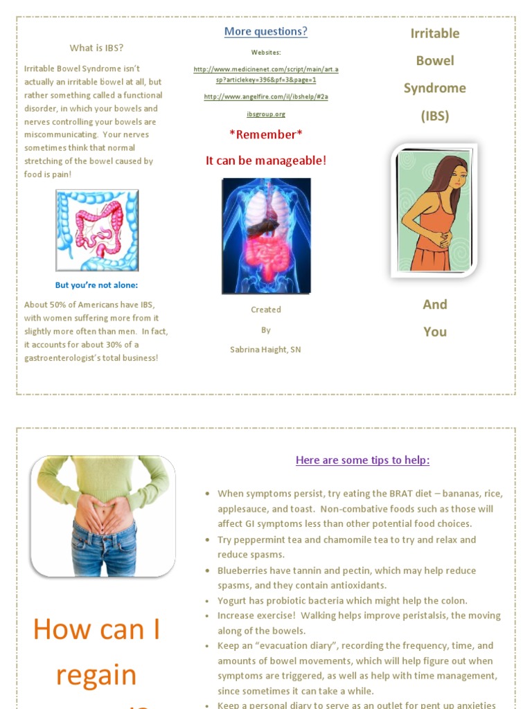 Irritable Bowel Syndrome (IBS) : Remember It Can Be Manageable! | PDF ...
