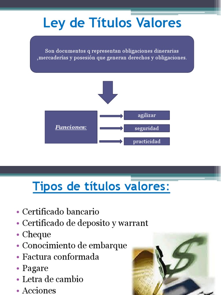 Ley de Titulo Valores | Pagaré | Cheque