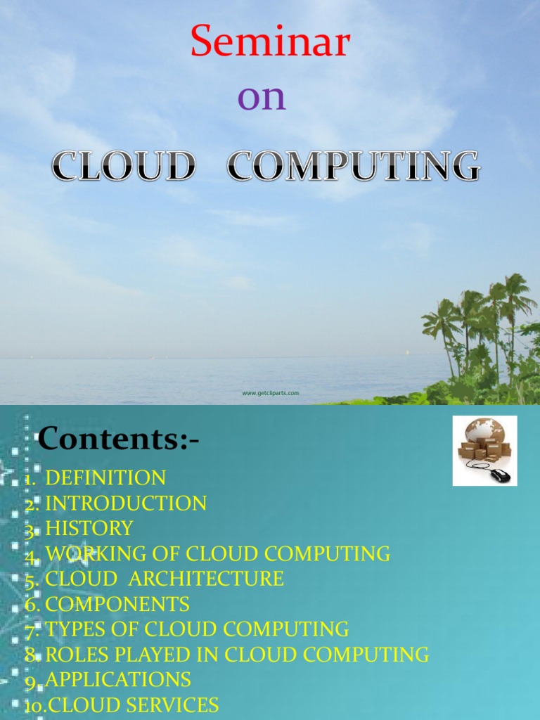 Basic PPT On Cloud Computing | PDF | Software As A Service | Cloud ...