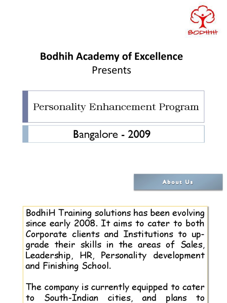 Personality Enhancement Program | Psychological Concepts | Psychology ...