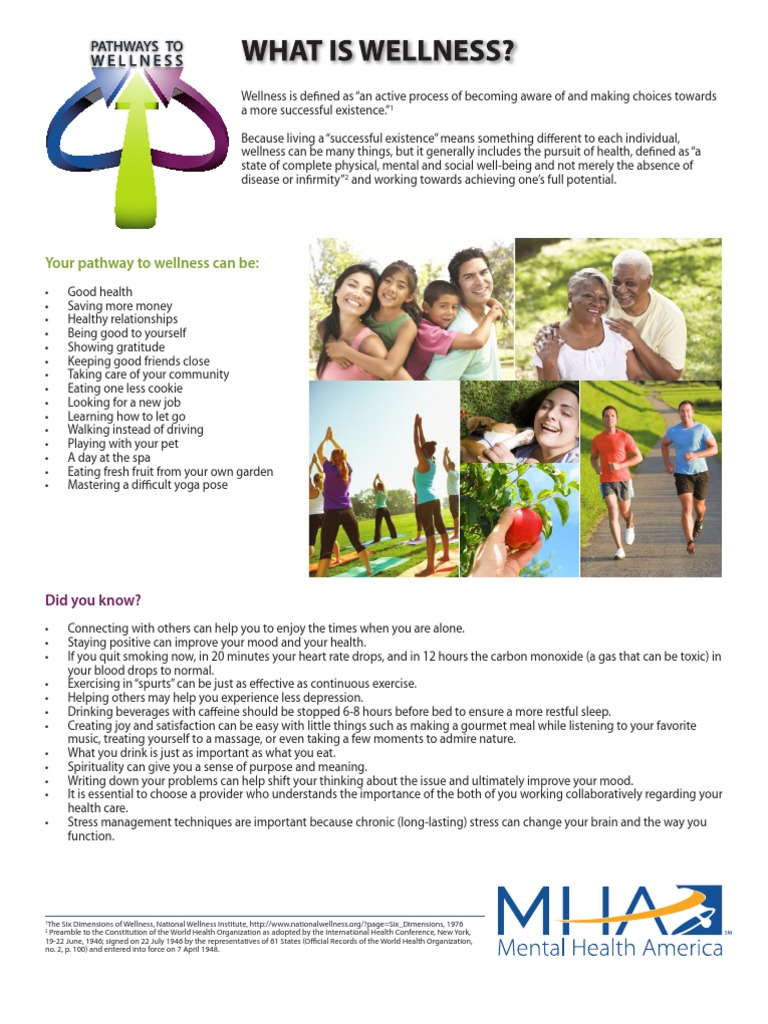 MHM 2013 Pathways to Wellness Toolkit - Fact Sheets | Relaxation ...