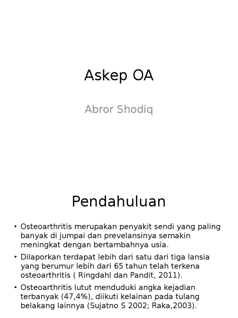 Askep OA 1 | PDF