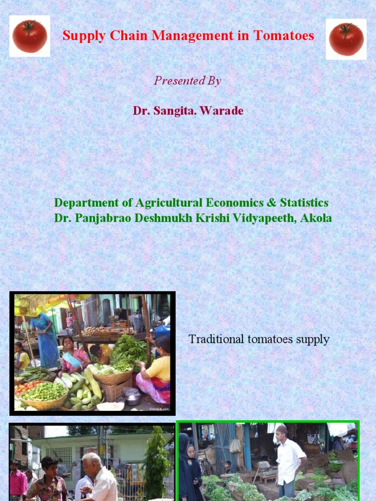 Supply Chain Management in Tomato | PDF | Tomato | Vegetables