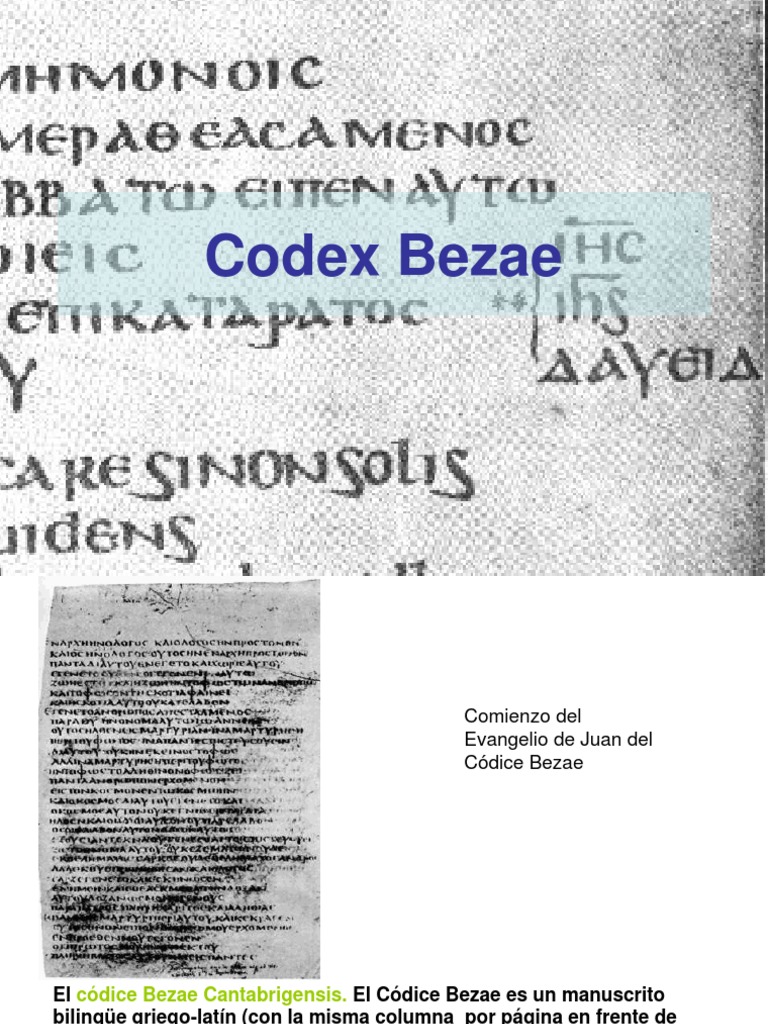 Codex Bezae: Un Tesoro Bíblico Antiguo | PDF | Códice | Evangelios