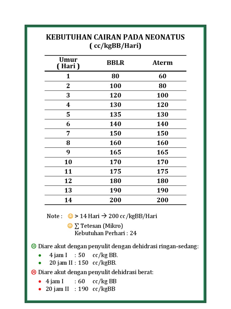 Kebutuhan Cairan Pada Neonatus | PDF