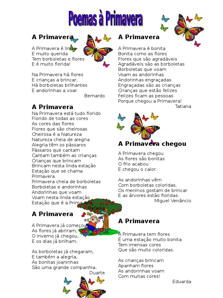 Poemas á Primavera | Lazer | Natureza