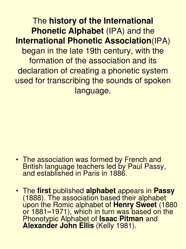 Brief History of The IPA | PDF
