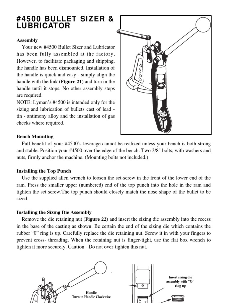 lyman 450 Instruction Guide 14 | Nut (Hardware) | Screw