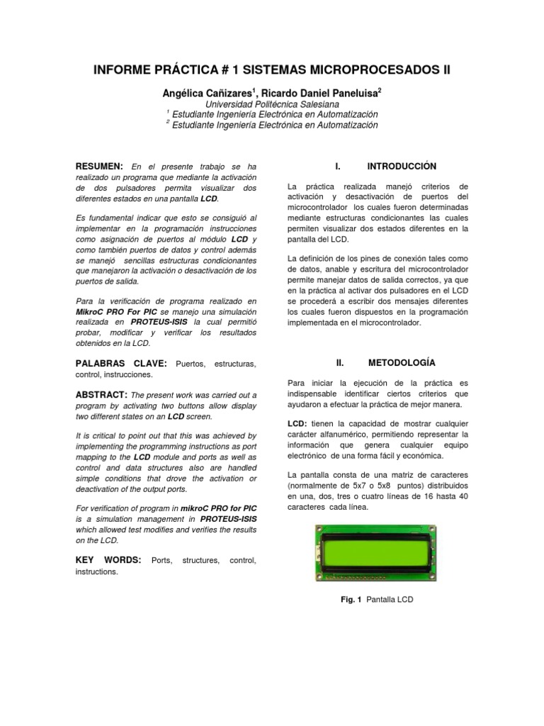 Informe 5 Electroneumatica Avanzada | PDF | Microcontrolador | Pantalla de cristal líquido