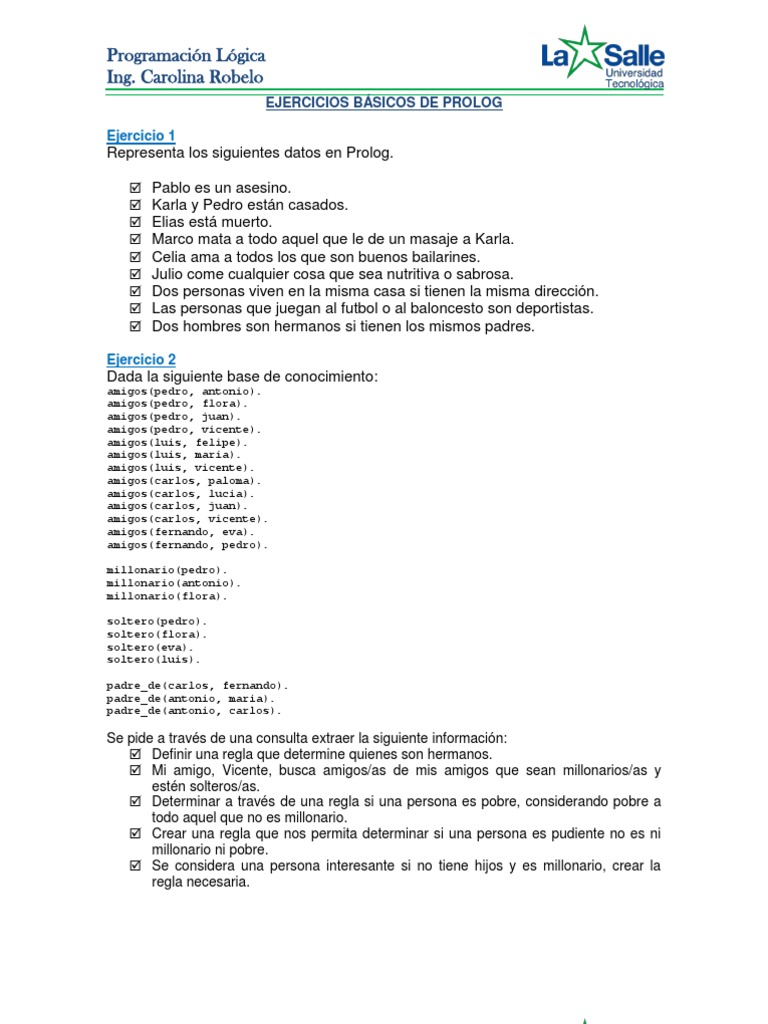 Ejercicios Basicos PROLOG | PDF | Influenza | Signo Astrológico
