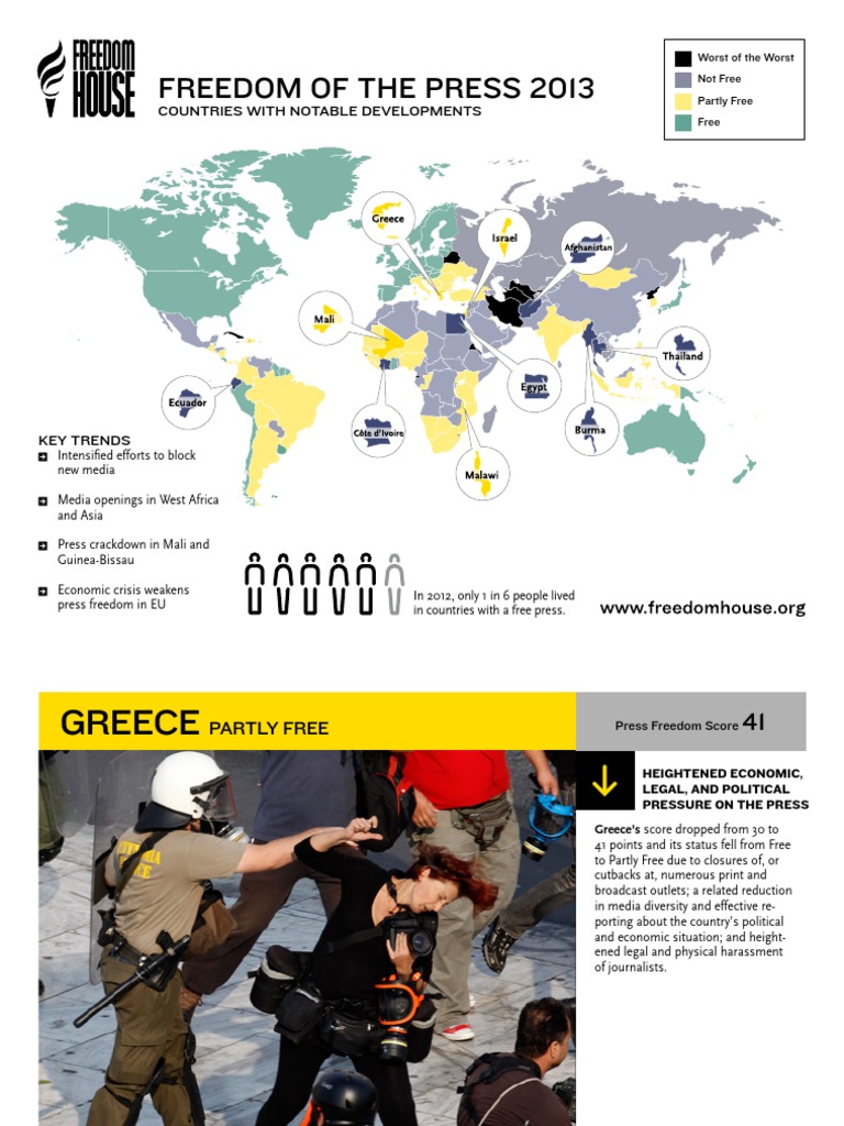 Freedom of The Press 2013 - Infographic | PDF
