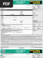 Western Union Money Transfer Form | PDF | Wire Transfer | Western Union
