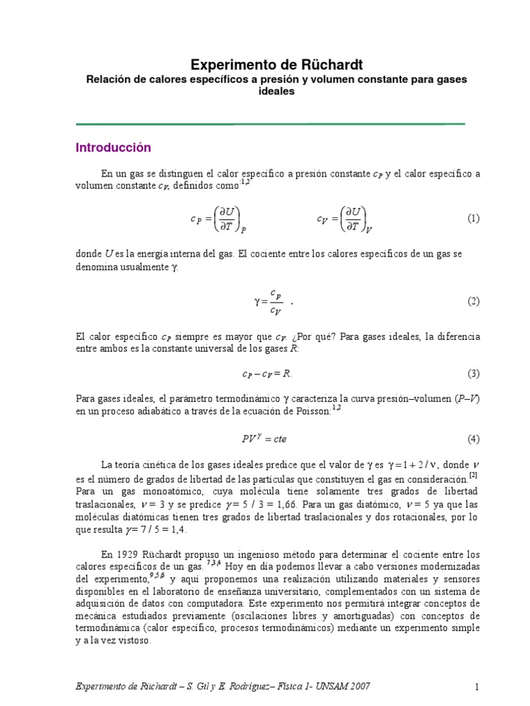 Ruchardt 2k7 f1 | PDF | Gases | Capacidad calorífica