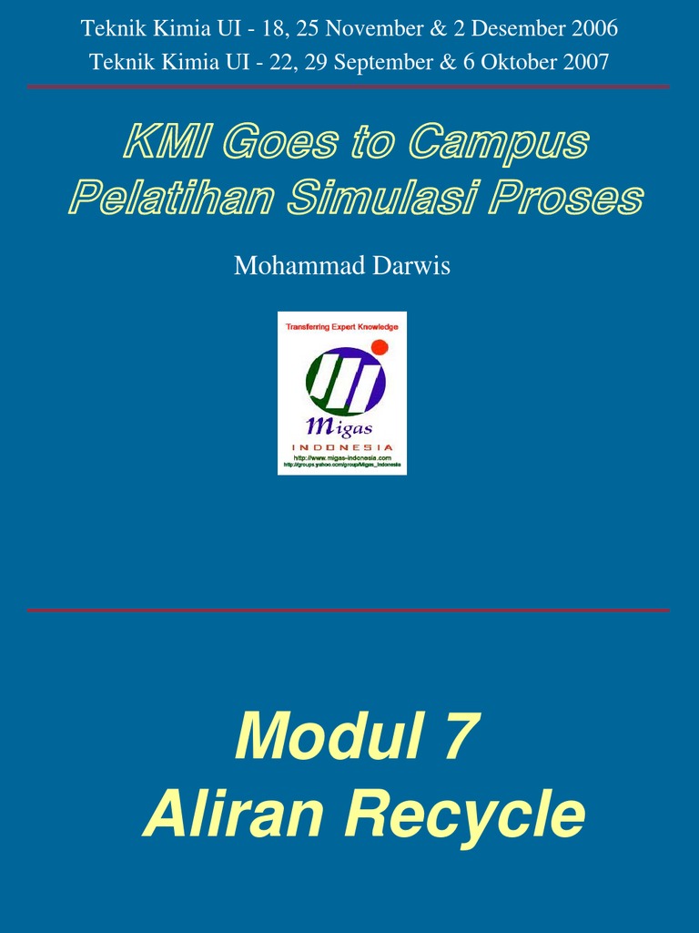 Modul 7A Hysys - Aliran Recycle | PDF