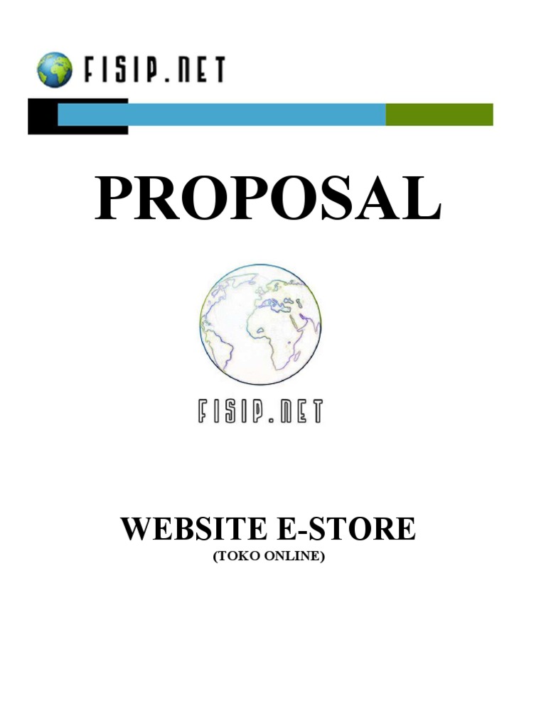 E-Store Website Proposal | PDF | Komputer