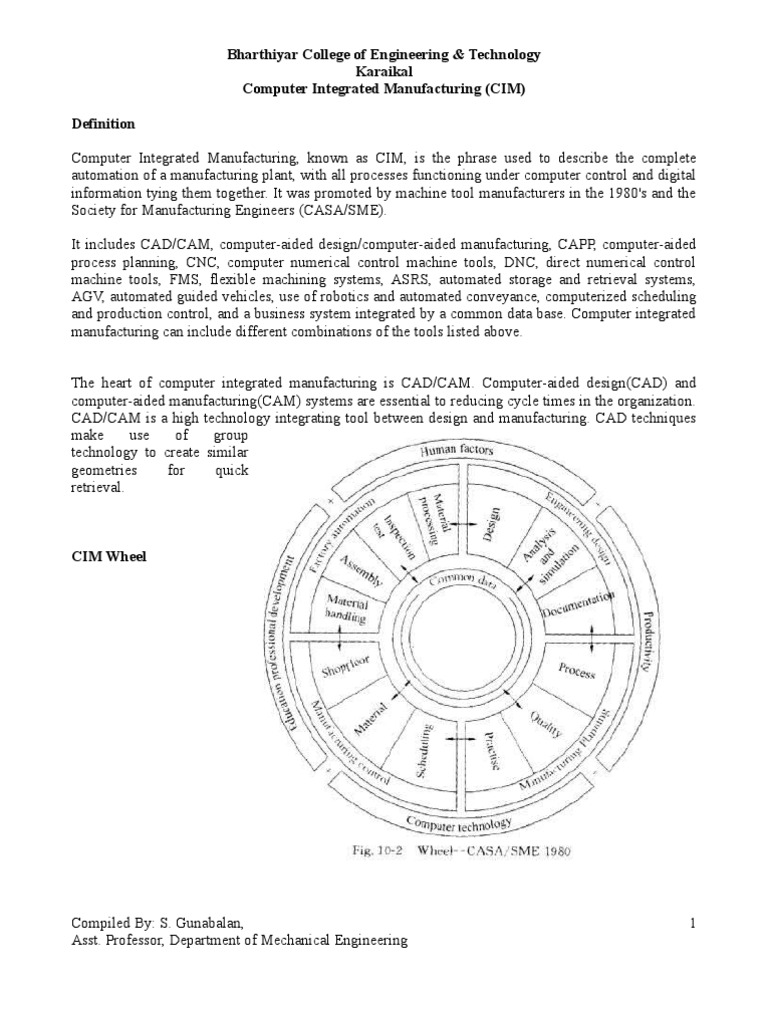 Computer Integrated Manufacturing | PDF | Network Topology | Computer ...