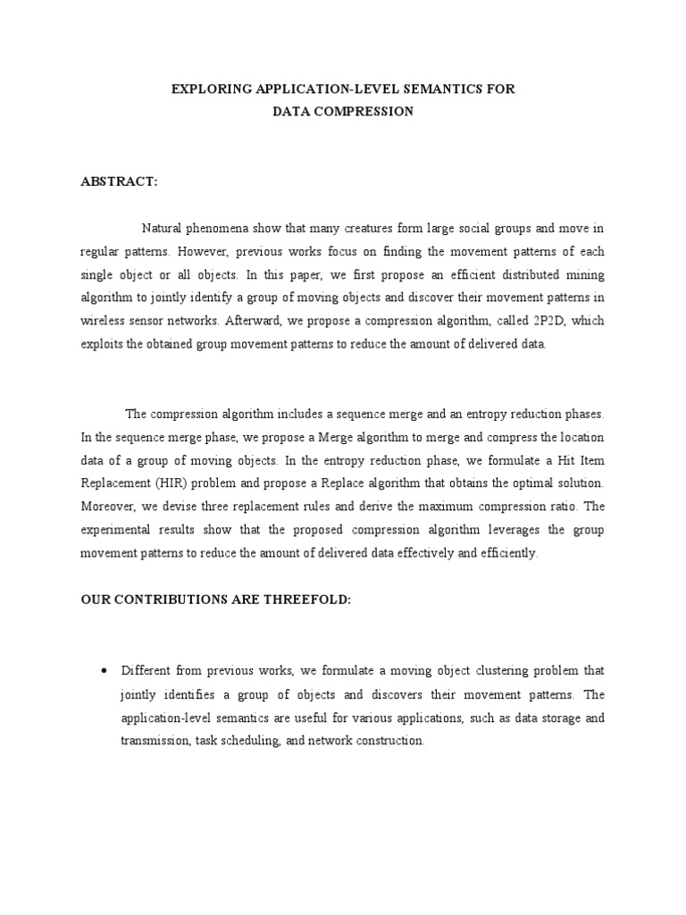 DIE1105 - Exploring Afgjfgpplication-Level Semantics For Data Jnfjcompression | PDF | Cluster ...