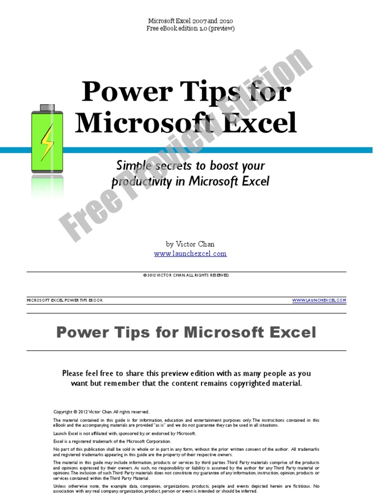 Power Tips Preview Edition 1.0 | PDF