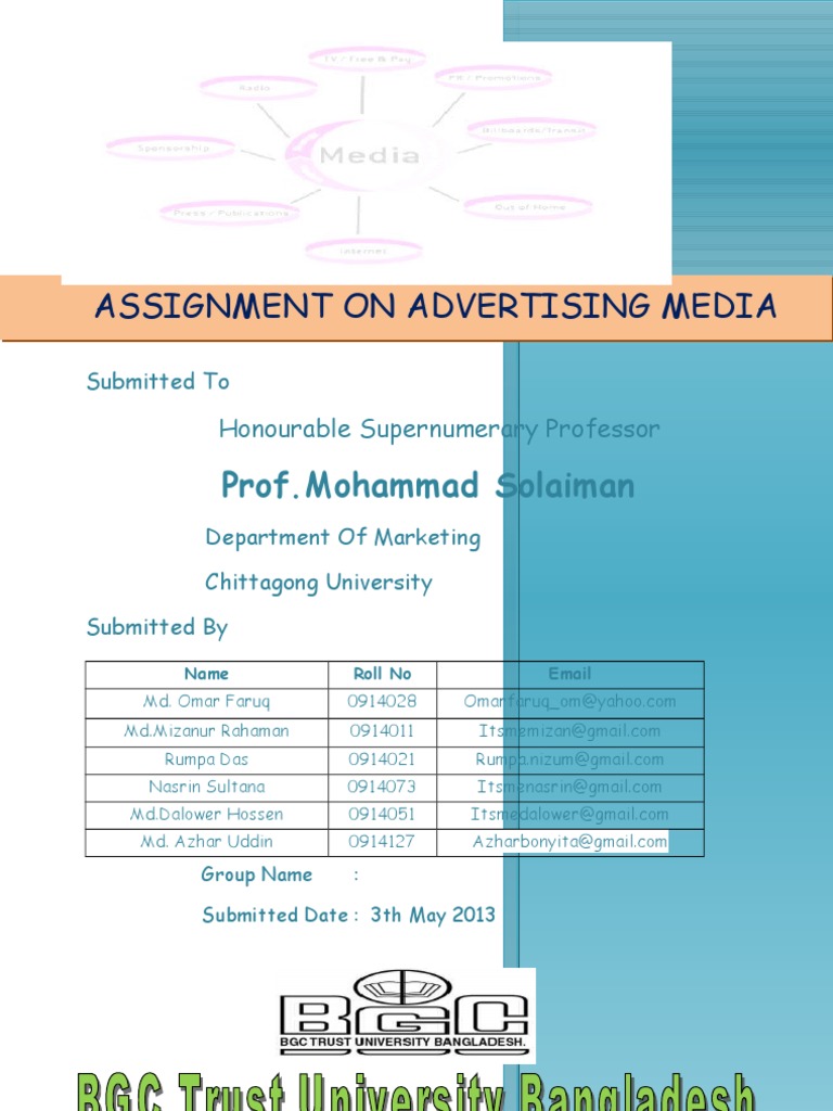 Assignment On Advertising Media | PDF