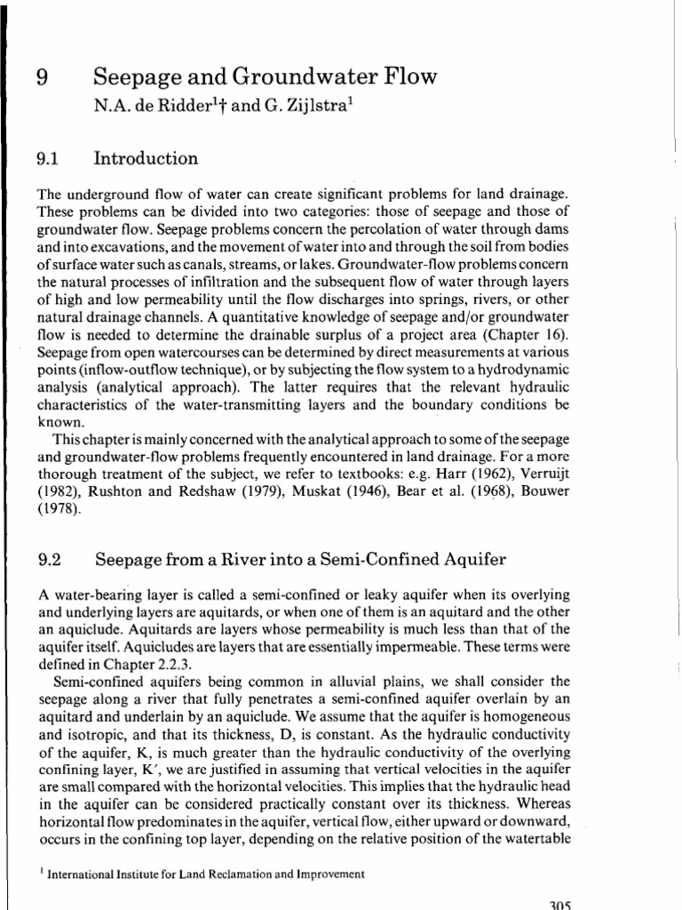 Seepage and Ground Water Flows Paper | PDF | Aquifer | Groundwater