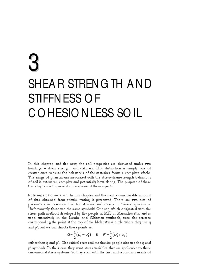 Strength and Stiffness Properties | Download Free PDF | Soil Mechanics ...