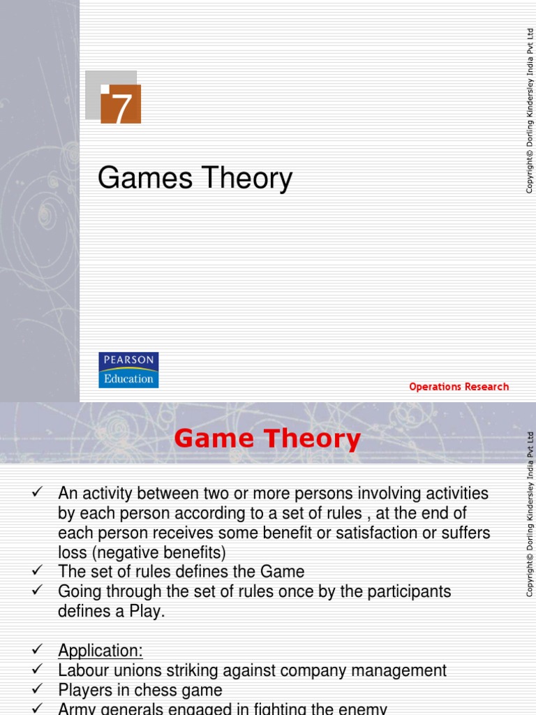 Games Theory: Operations Research | PDF | Economics Of Uncertainty ...