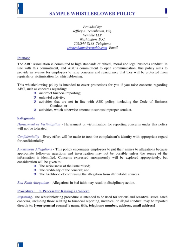 whistle blower policy | Whistleblower | Government Information